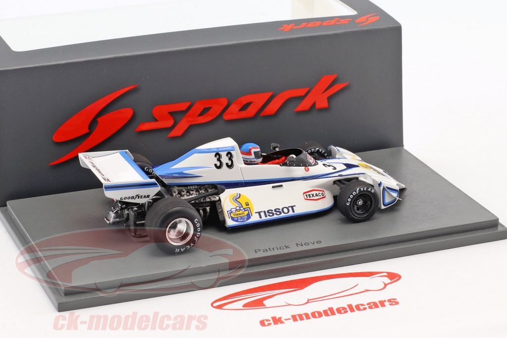 Spark 1:43 Patrick Neve Brabham BT44B #33 België GP formule 1 1976 ...