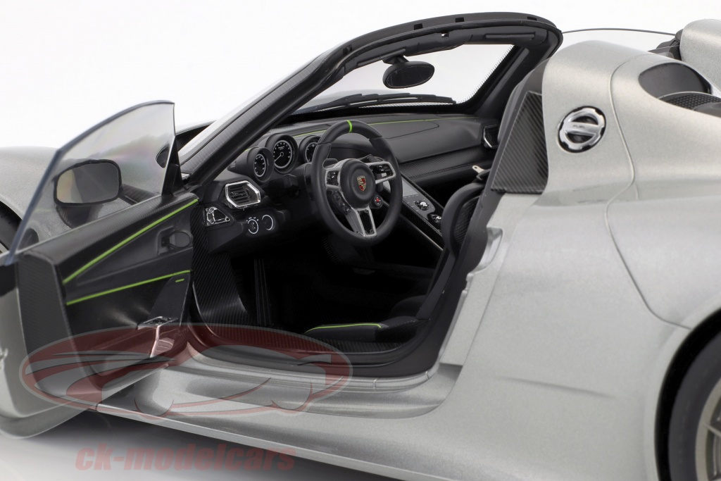 AUTOart 1:12 Porsche 918 Spyder Baujahr 2013 silber 12123 Modellauto ...