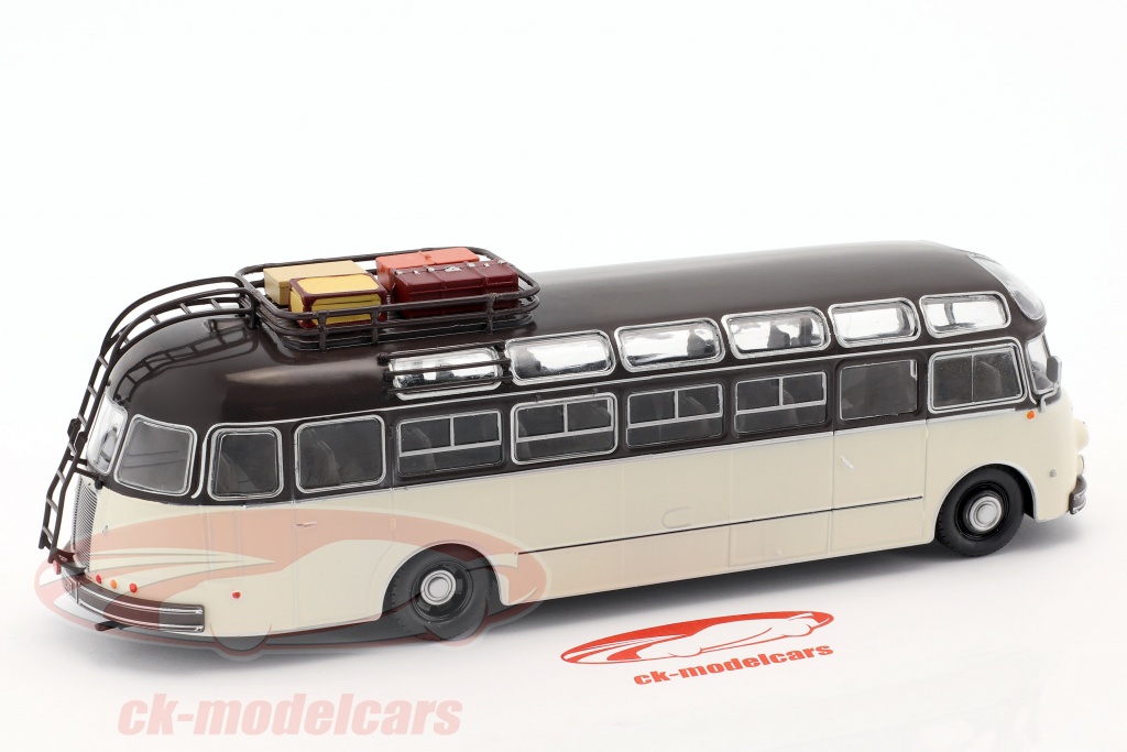 Altaya 1:43 Isobloc 648DP Bus Baujahr 1955 dunkelbraun / creme weiß ...