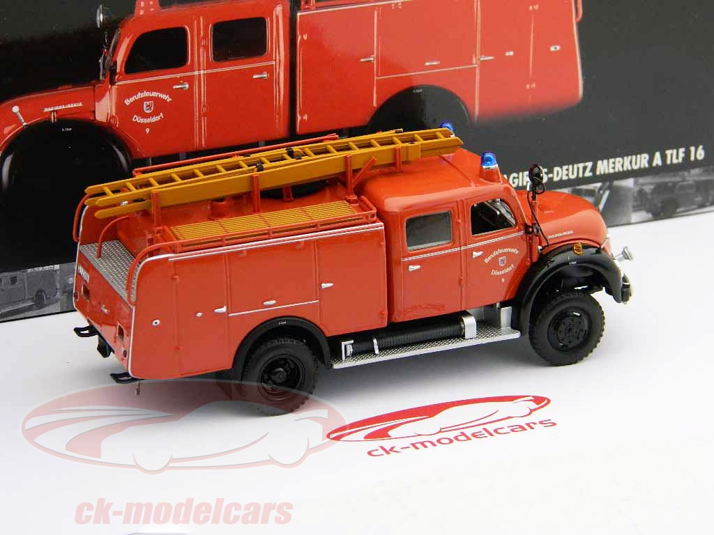 Minichamps 1:43 Magirus-Deutz Merkur A TLF 16 Feuerwehr Düsseldorf 439141074 Modellauto ...