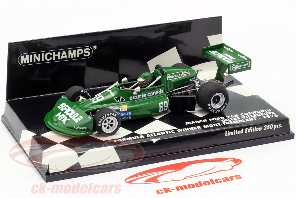 Minichamps 1:43 Gilles Villeneuve March Ford 76B Cosworth #69 Formula ...
