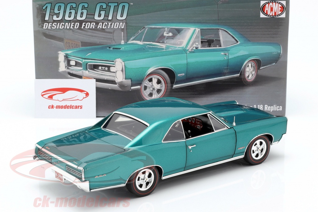 GMP 1:18 Pontiac GTO year 1966 turquoise A1801212 model car A1801212