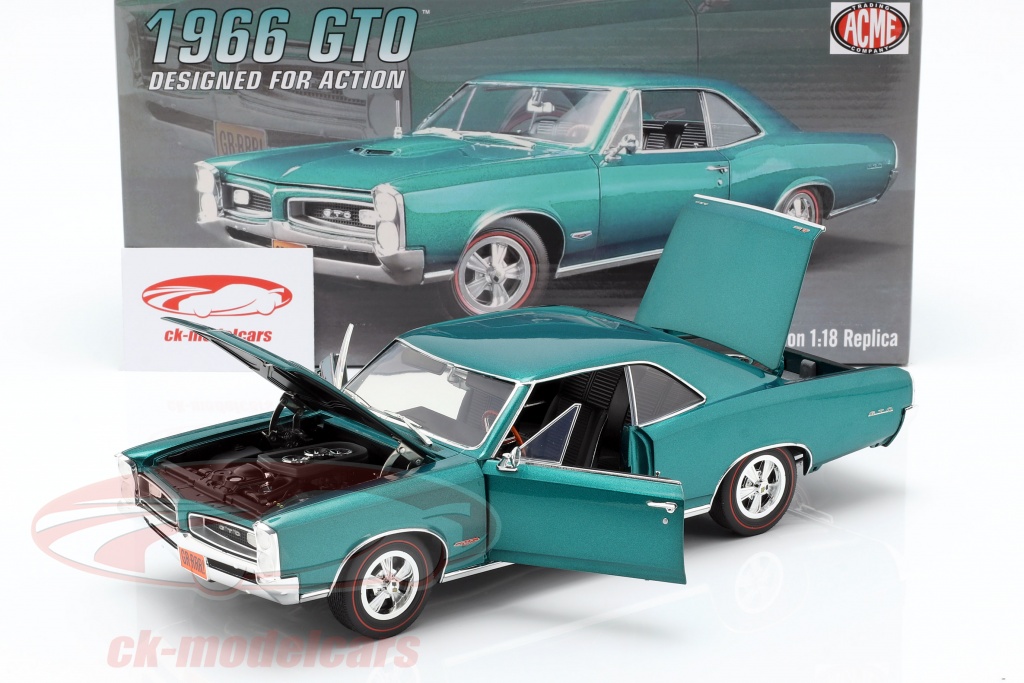 GMP 1:18 Pontiac GTO year 1966 turquoise A1801212 model car A1801212