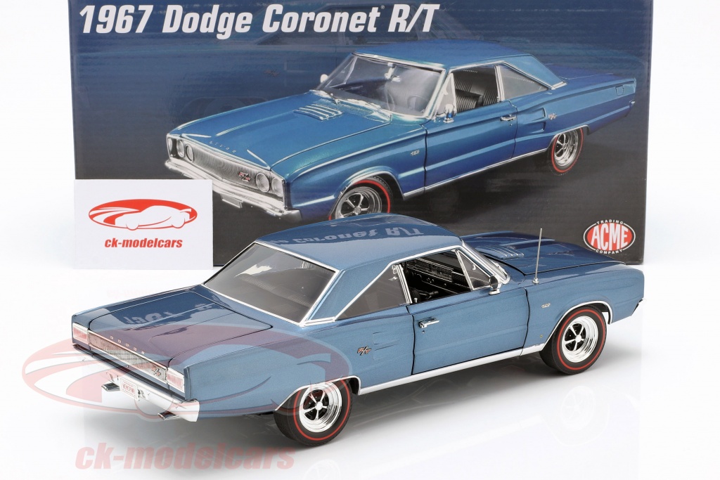 GMP 1:18 Dodge Coronet R/T Hemi year 1967 blue A1806601 model car A1806601