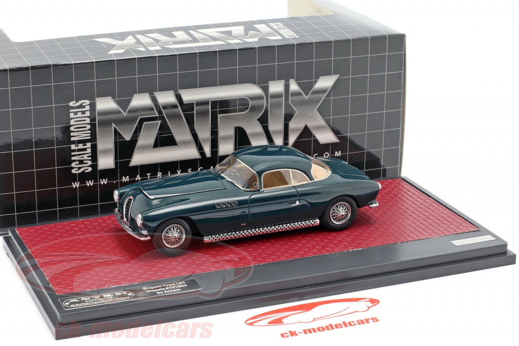 Matrix 1:43 Bugatti T101 Antem coupe year 1951 dark green MX50205-022 ...