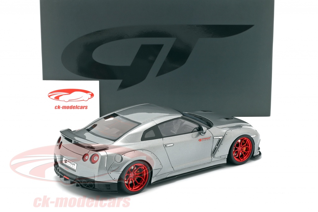 GT-SPIRIT 1:18 Nissan GT-R (R35) Prior Design year 2015 grey metallic ...