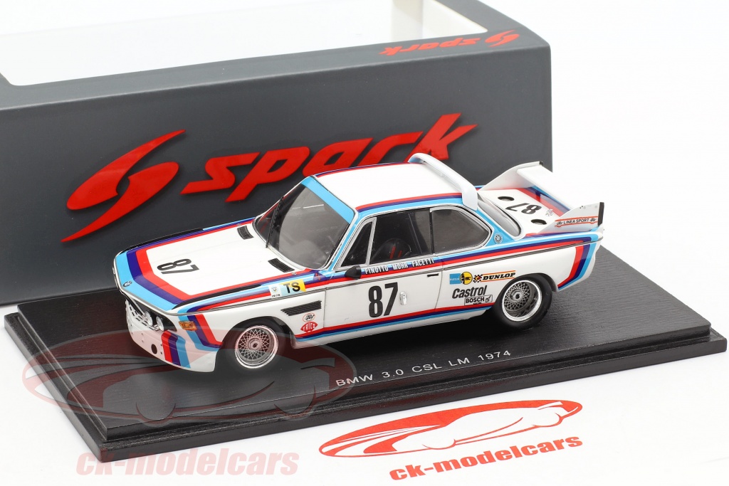 Spark 1:43 BMW 3.0 CSL #87 24h LeMans 1974 Finotto, Facetti, Mohr S1566 ...