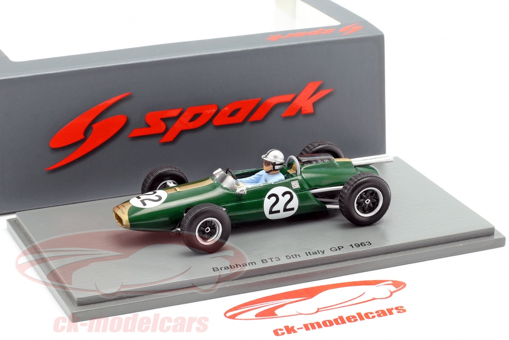 Spark 1:43 Jack Brabham Brabham BT3 #22 Italy GP formula 1 1963 S5262 ...