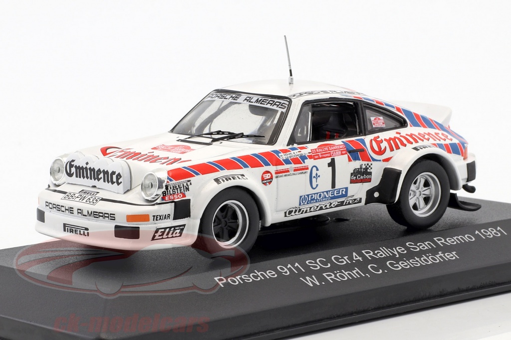 CMR 1:43 Porsche 911 SC Gr.4 #1 Rallye San Remo 1981 Röhrl, Geistdörfer ...