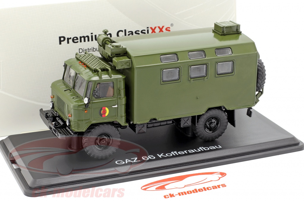 Premium Classixxs 1:43 GAZ 66 Kofferaufbau NVA truck military vehicle ...