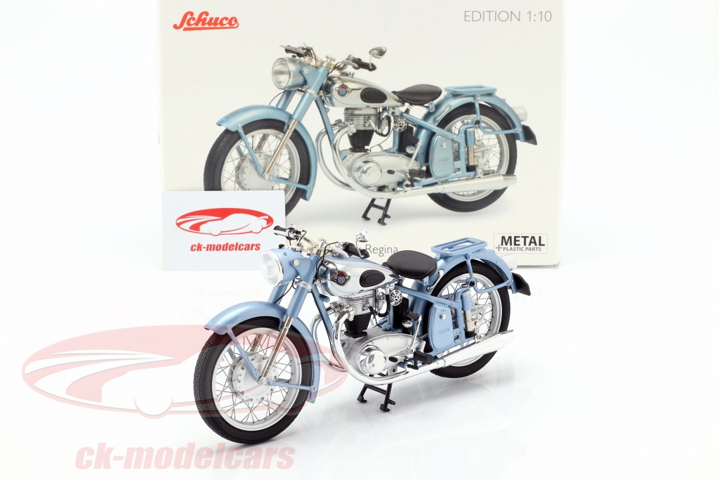 Schuco 1:10 Horex Regina motorcycle with single seat light blue ...