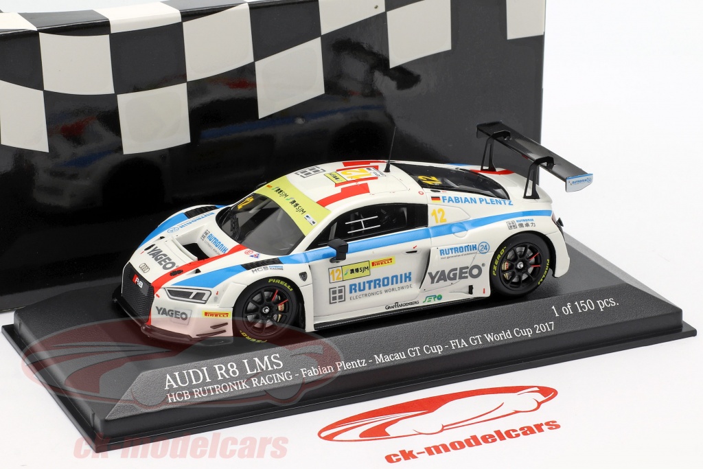 Minichamps 1:43 Audi R8 LMS #12 FIA GT World Cup Macau 2017 Fabian Plentz 437171712 Modellauto ...