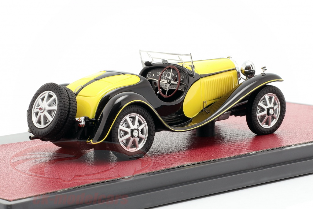 Matrix 1:43 Bugatti T55 Roadster year 1932 yellow / black MX40205-071 ...