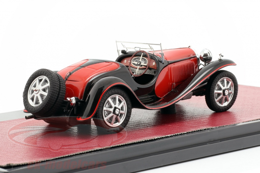 Matrix 1:43 Bugatti T55 Roadster year 1932 red / black MX40205-072 ...