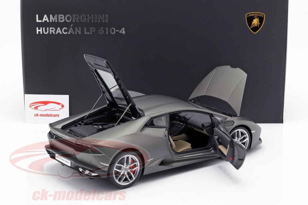 AUTOart 1:12 Lamborghini Huracan LP610-4 Year 2014 titanium matt gray 12099 model car 12099 ...