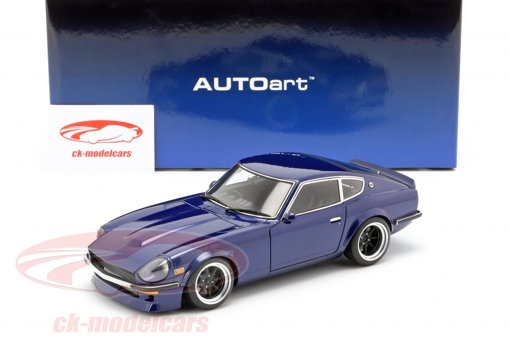 AUTOart 1:18 Nissan Fairlady Z S30 Wangan Midnight Devil Z donkerblauw metalen 77451 model auto ...