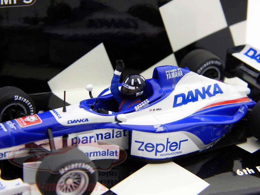 Minichamps 1:43 D. Hill Arrows A18 formula 1 1997 6th Place British GP ...