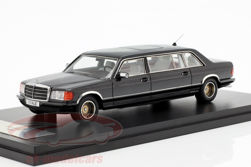 Great Lighting Models 1:43 Mercedes-Benz W126 SGS Royal LWB 年 1985 ブラック ...