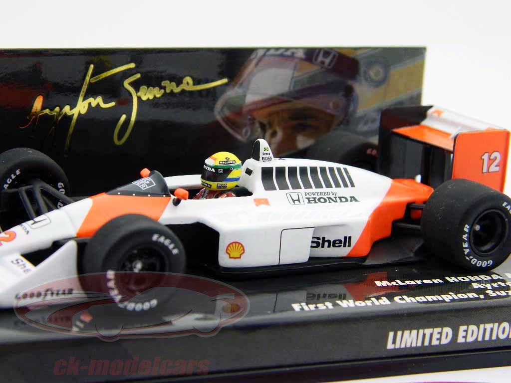 Minichamps 1:43 A. Senna McLaren Honda MP 4/4 Monde Suzuka Legend ...