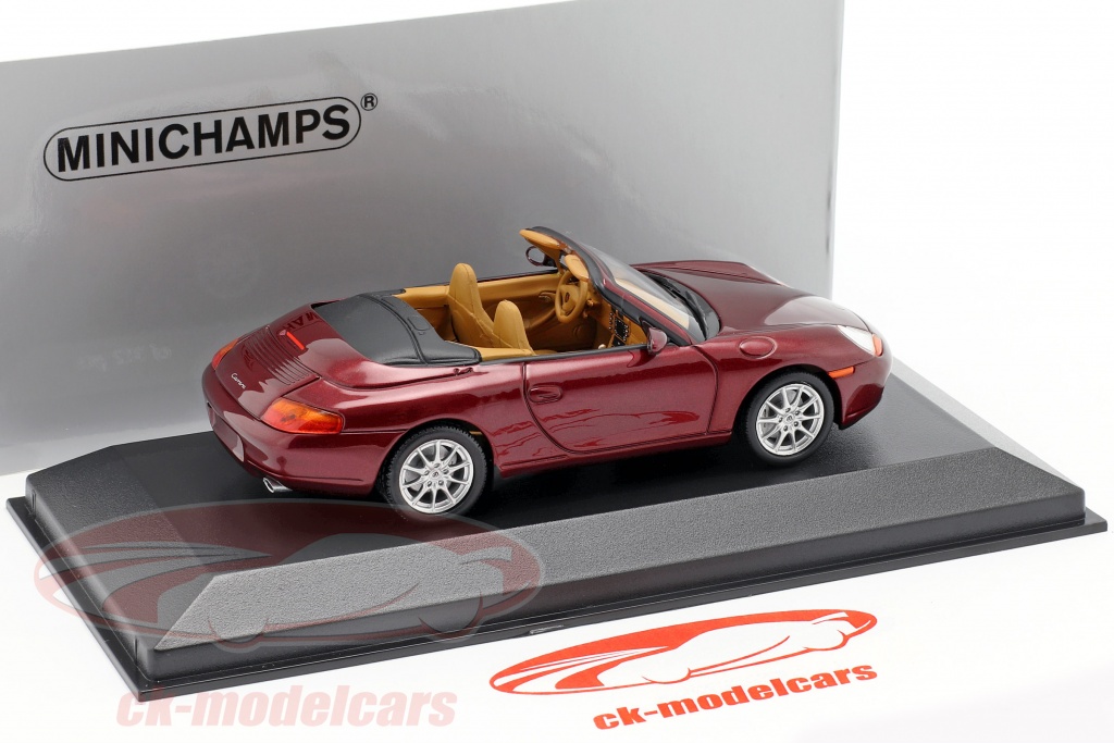 Minichamps 1:43 Porsche 911 (996) Cabriolet Year 1998 red 400061092 ...