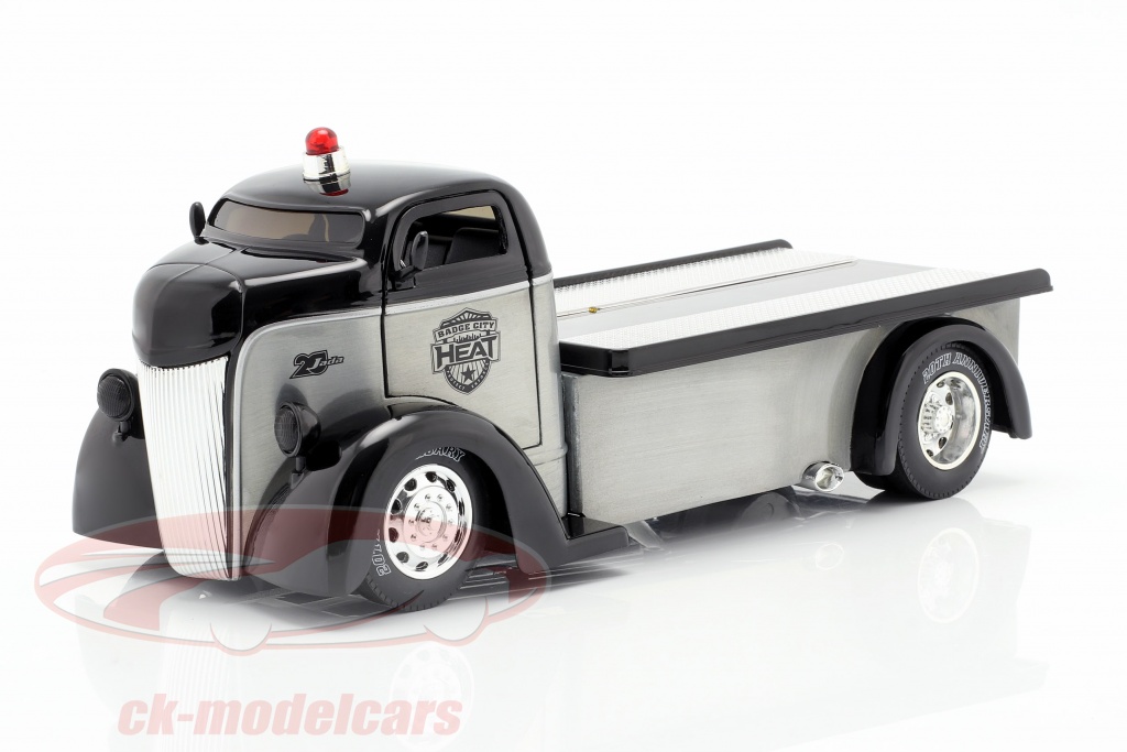 Jadatoys 1:24 Ford COE Flatbed Truck 築 1947 銀 / 黒 253745018 モデル 車 ...