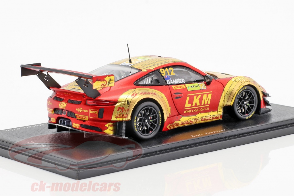Spark 1:43 Porsche 911 GT3 R #912 FIA GT World Cup Macau 2018 Earl ...
