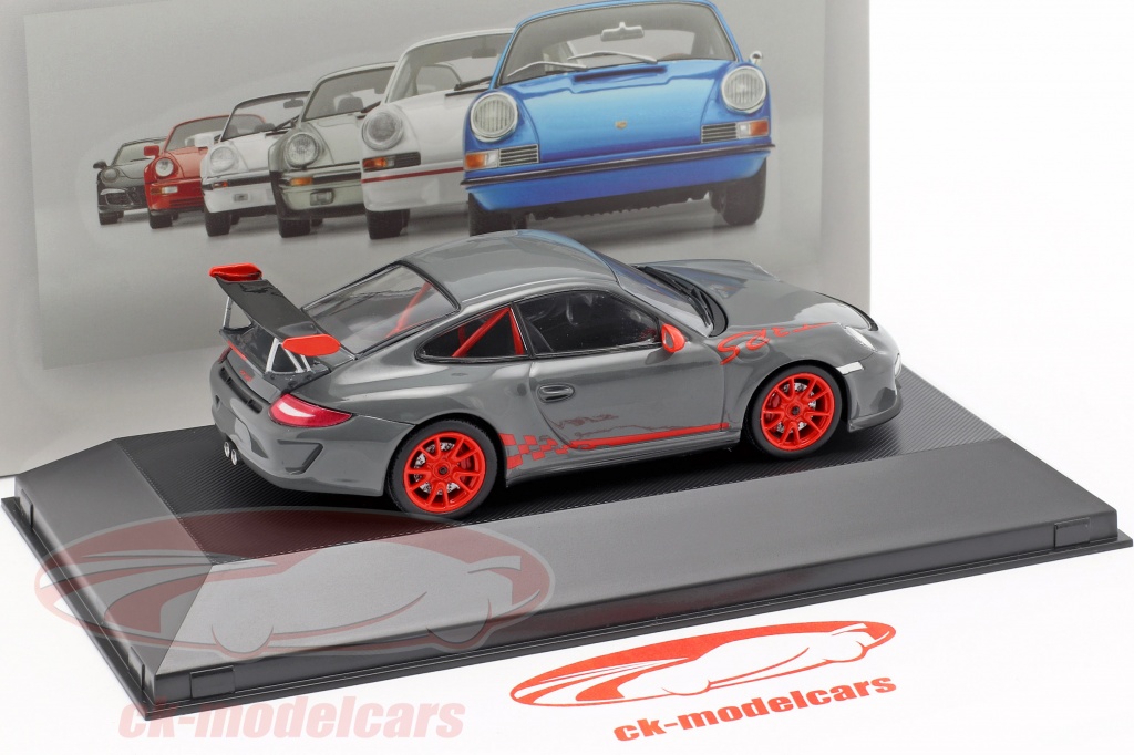 Atlas 1:43 Porsche 911 (997) GT3 RS year 2011 grey metallic / red ...