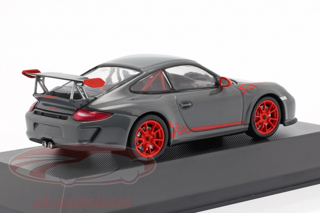 Atlas 1:43 Porsche 911 (997) GT3 RS year 2011 grey metallic / red ...