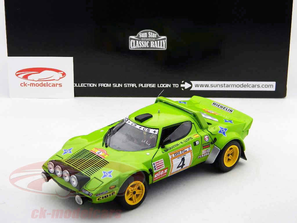 Sun Star Models 1:18 Lancia Stratos HF Rally #4 Winner Spanish Rally ...