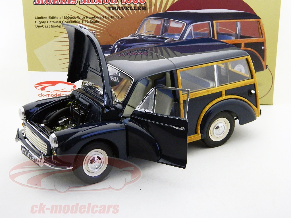 Sun Star Models 1:18 Morris Minor 1000 Traveller année 1963 bleu foncé ...