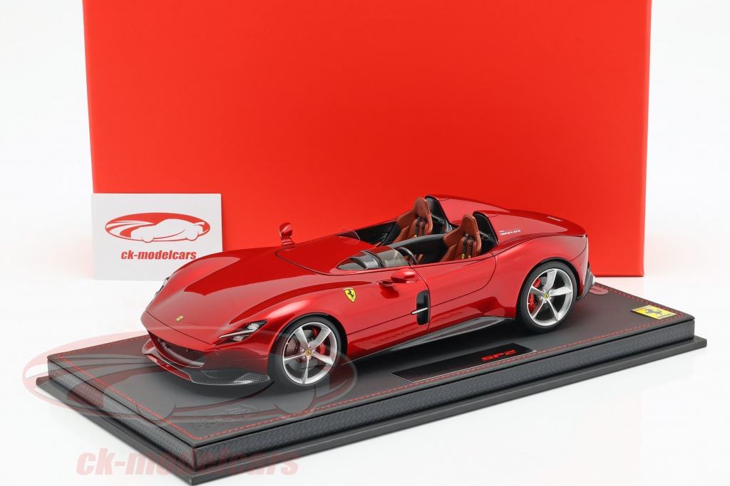 BBR Models 1:18 Ferrari Monza SP2 year 2018 portofino red metallic ...