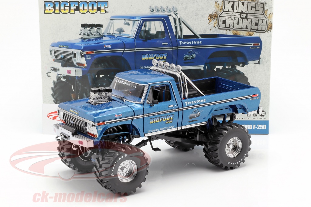 Greenlight 1:18 Ford F-250 Monster Truck Bigfoot #1 year 1974 blue ...