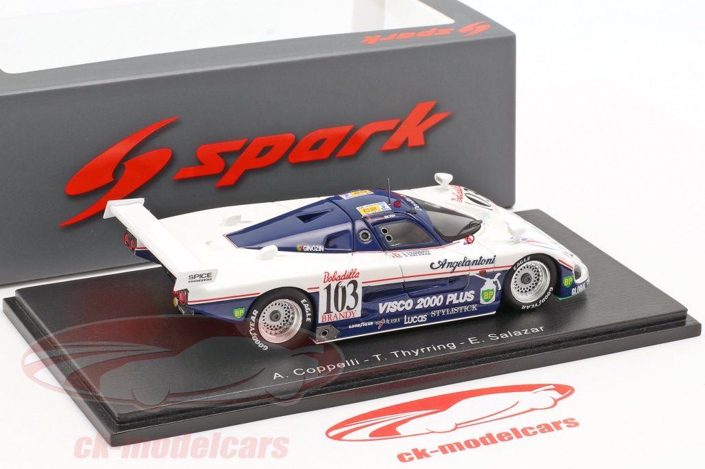 Spark 1:43 Spice SE88C #103 24h LeMans 1988 Coppelli, Thyrring, Salazar ...