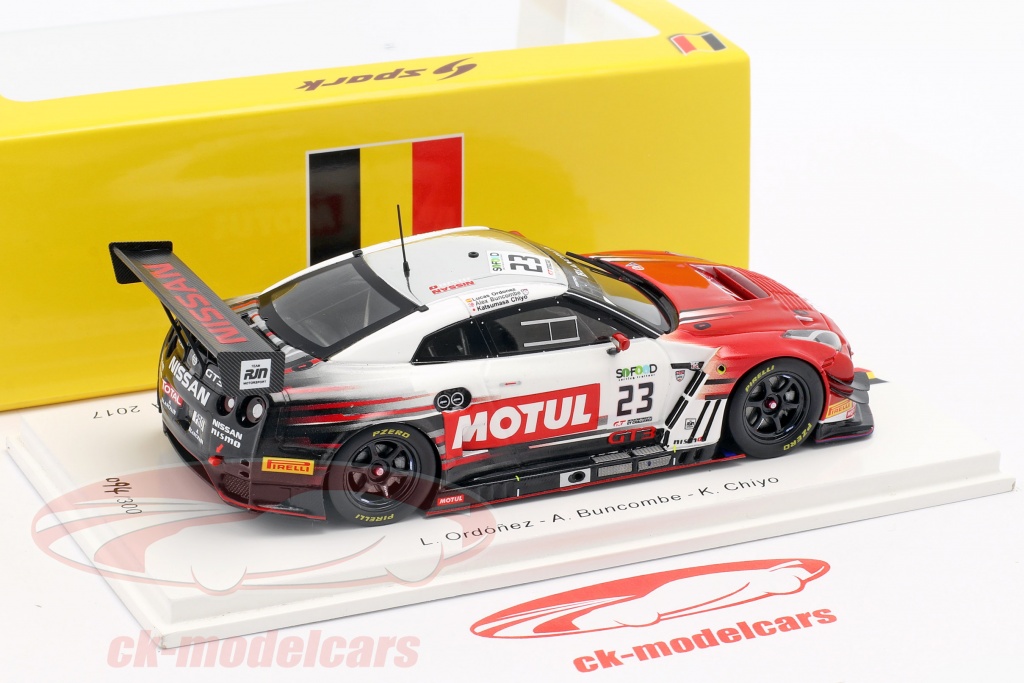 Spark 1:43 Nissan GT-R NISMO GT3 #23 24h Spa 2017 Ordonez, Buncombe, Chiyo SB182 モデル 車 SB182 ...