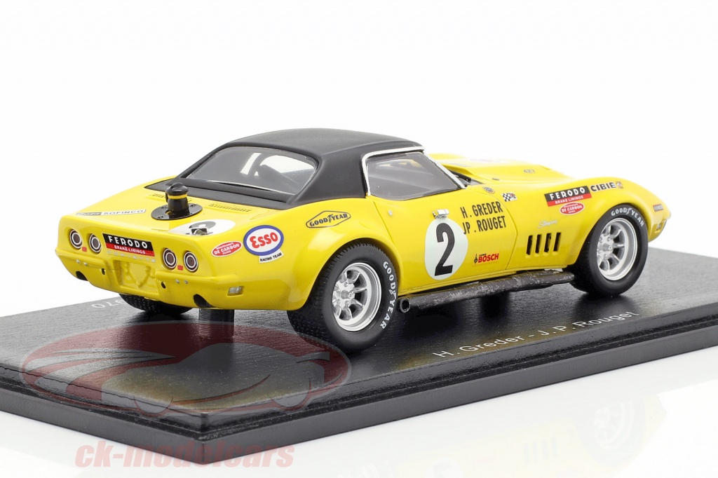 Spark 1:43 Chevrolet Corvette #2 24h LeMans 1970 Greder, Rouget S2949 ...