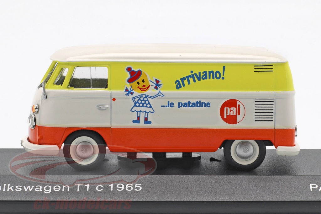 Altaya 1:43 Volkswagen VW T1c bus year 1965 white / orange / yellow ...
