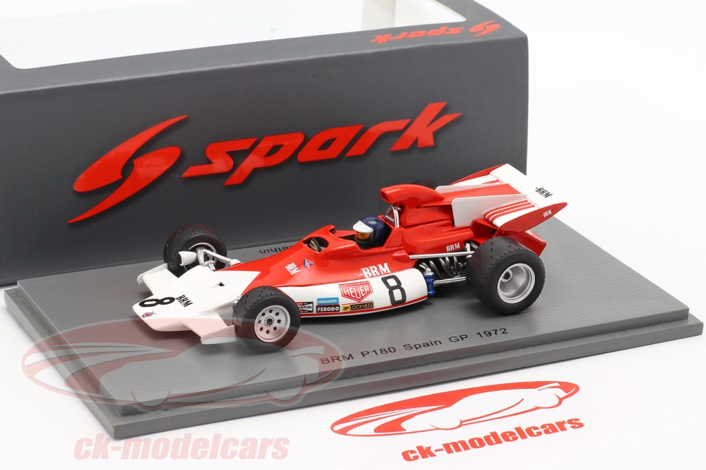 Spark 1:43 Peter Gethin BRM P180 #8 Spain GP formula 1 1972 S5284 model car S5284 9580006952844
