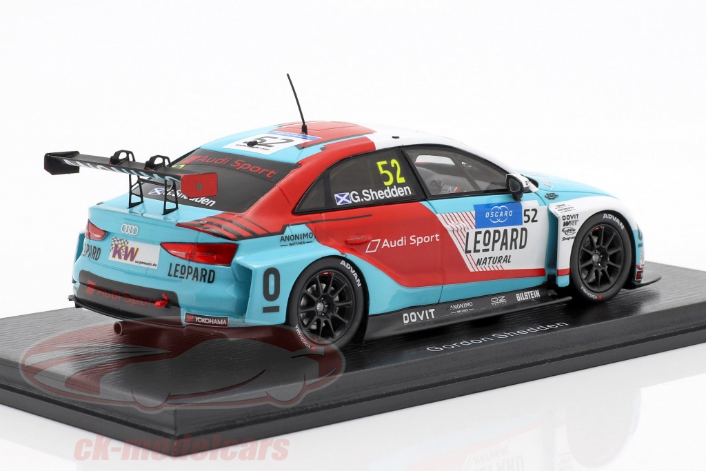 Spark 1:43 Audi RS3 LMS #52 WTCR Marrakesh 2019 G. Shedden S8961 model ...