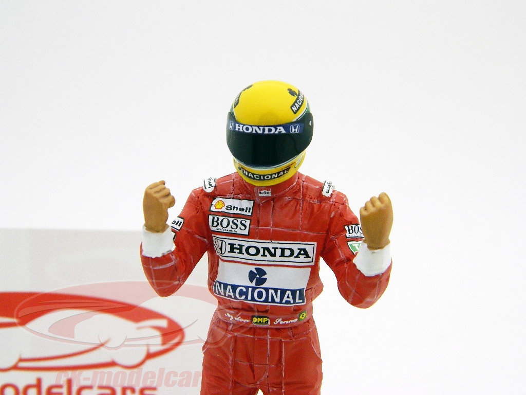 True Scale 1:18 Ayrton Senna winning driver figure McLaren Honda ...