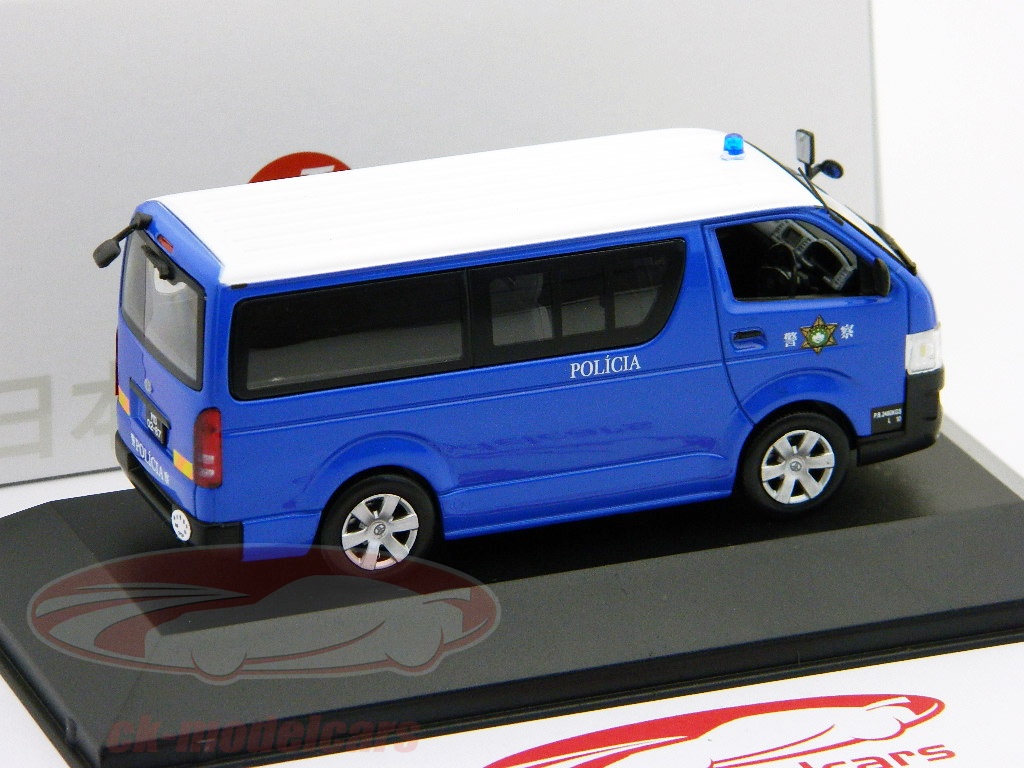 JCollection 1:43 Toyota Hiace Macau police blue 2009 JC213 model car ...