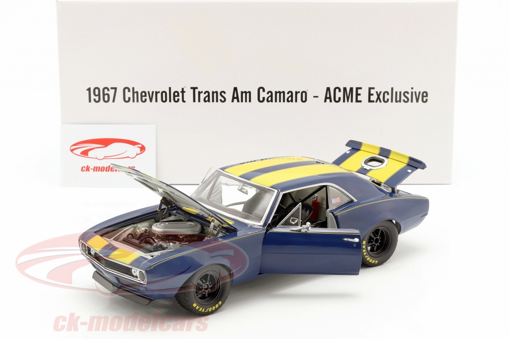 GMP 1:18 Chevrolet Trans Am Camaro 1967 blue / yellow 18909-B / 18901 ...