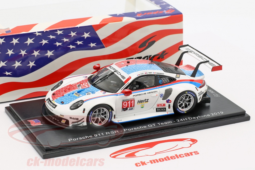 Spark 1:43 Porsche 911 RSR #911 24h Daytona 2019 Porsche GT Team US073 modèle voiture US073 ...