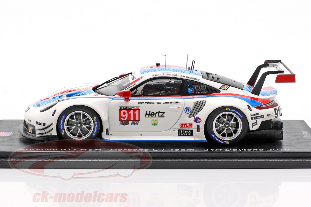 Spark 1:43 Porsche 911 RSR #911 24h Daytona 2019 Porsche GT Team US073 modèle voiture US073 ...
