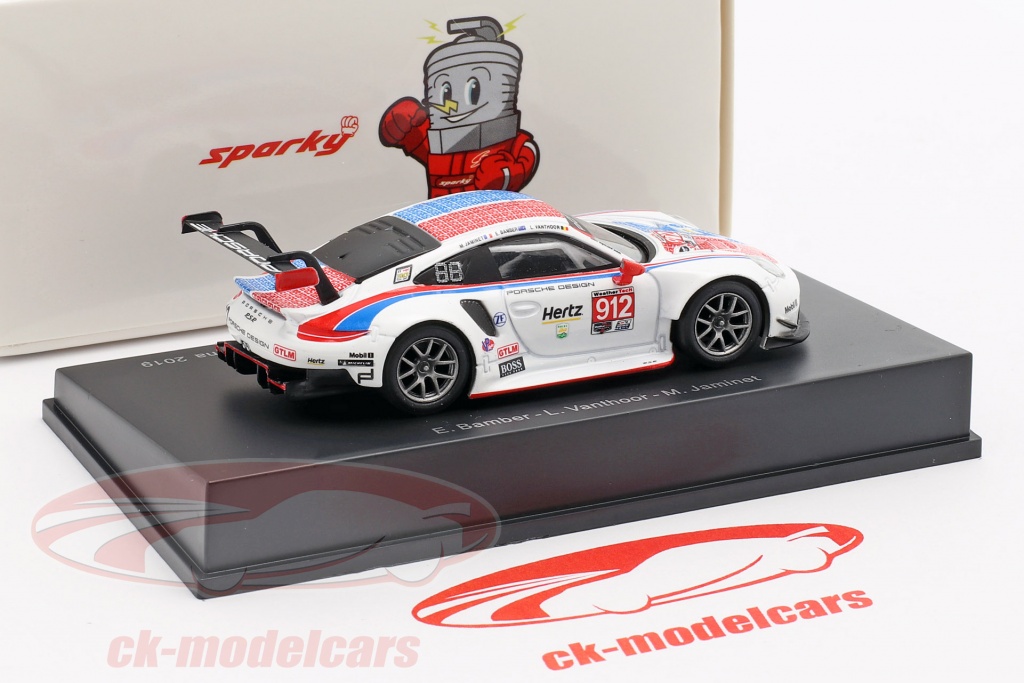 Spark 1:64 Porsche 911 RSR #912 3rd GTLM Class 24h Daytona 2019 Porsche ...