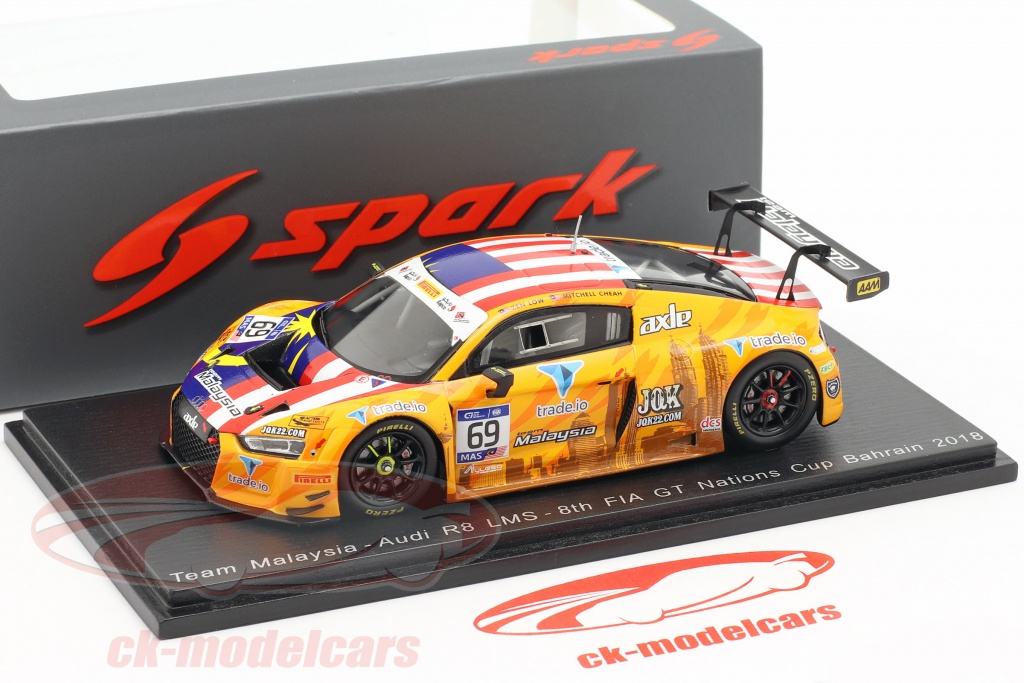 Spark 1:43 Audi R8 LMS #69 8th FIA GT Nations Cup Bahrain 2018 S6304 ...