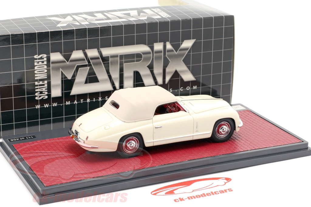 Matrix 1:43 Alfa Romeo 6C 2500 Ghia Convertible Closed Top 1947 cream ...