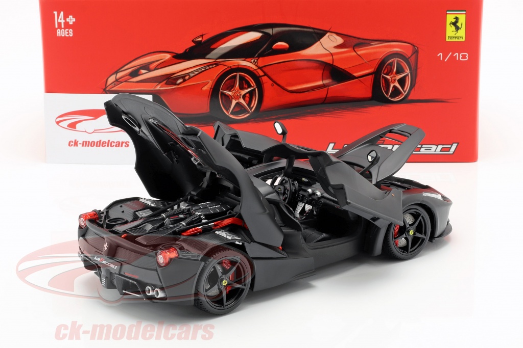 Bburago 1:18 Ferrari LaFerrari Année 2013 Noir mat Signature 18-16901BK ...