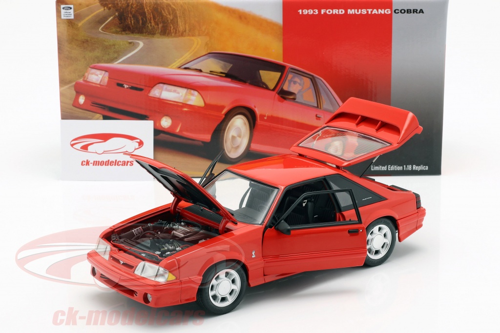 GMP 1:18 Ford Mustang Cobra year 1993 red 18922 model car 18922 ...