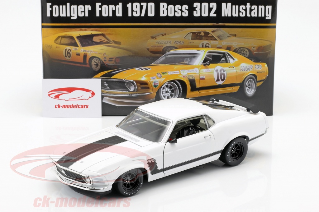 GMP 1:18 Ford Mustang Boss 302 Trans Am 1970 weiß 1801835W Modellauto 1801835W