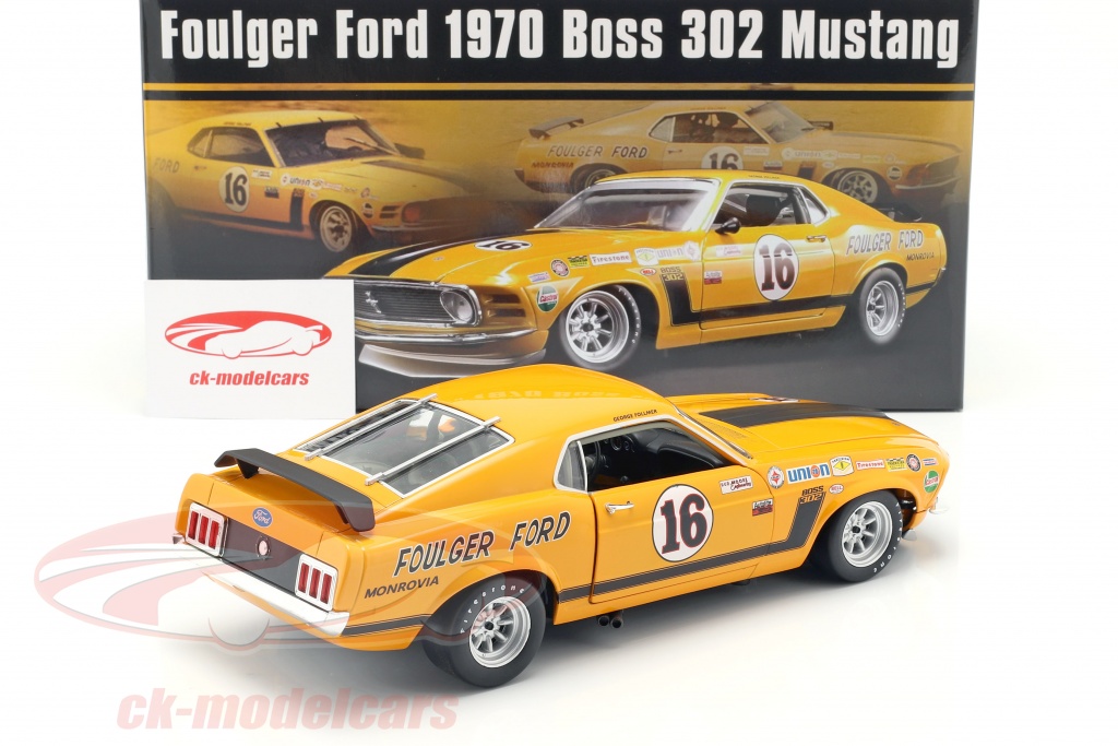 GMP 1:18 Ford Mustang Boss 302 #16 Trans Am Series 1970 George Follmer ...